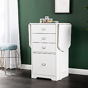 SEI Furniture Fold-Out Organizer Convertible Desktop Craft Desk, White