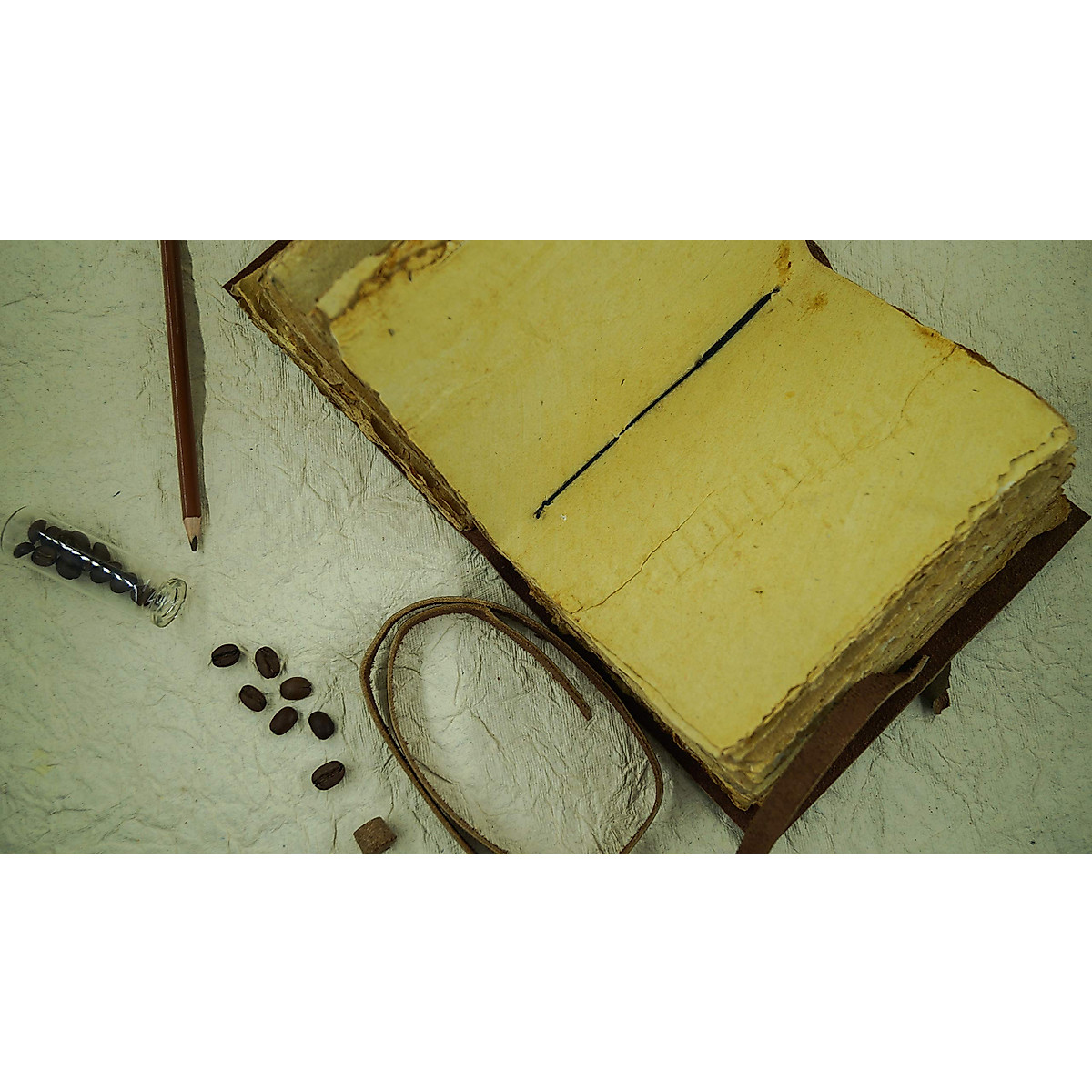 OVERDOSE Deckle Brown Leather Journal - Diary Sketchbook Book of Shadows Handmade Vintage Deckle Edge Paper - 6 x 8 inches | 15 x 20 cm | A5