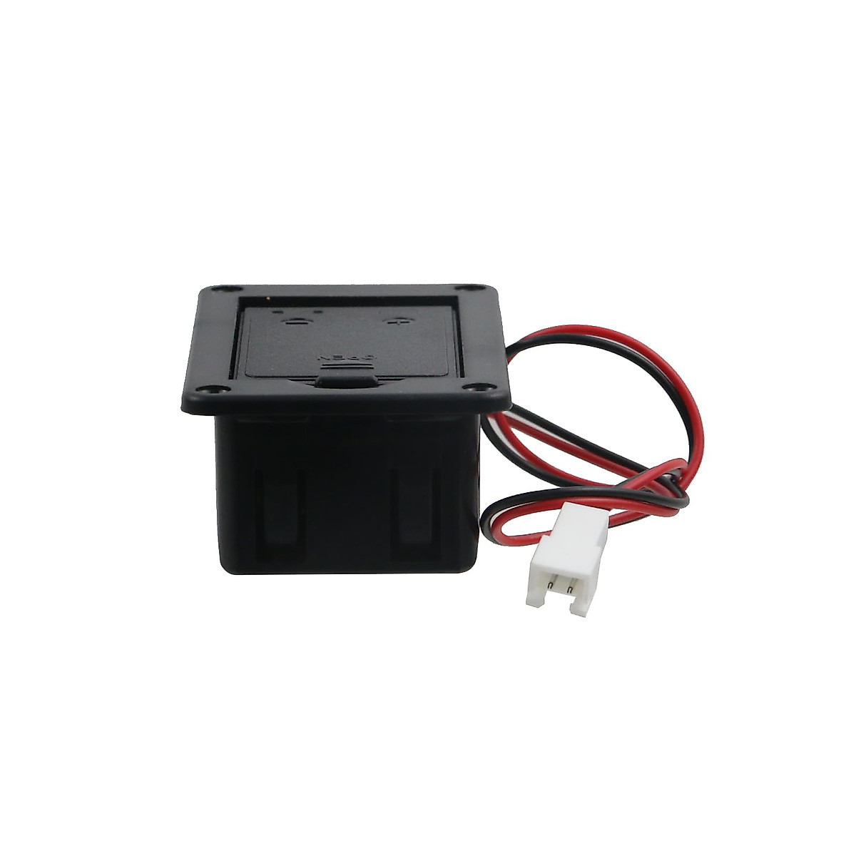 Geesatis 1 pcs 9V Battery Box Case Holder Guitar Plastic 2-Pin Black Pickup Battery for Guitar Bass Pickup Replacement Tool, No Terminal