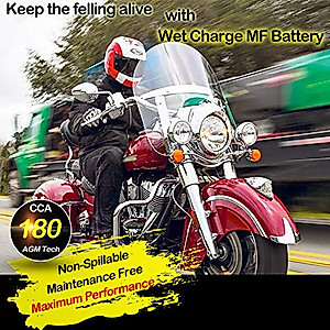 Weize YTZ7S-BS Sealed Maintenance Free AGM Battery Replacement YTZ7S Compatible with Honda TRX450ER TRX450R ATV Motorcycle Battieres