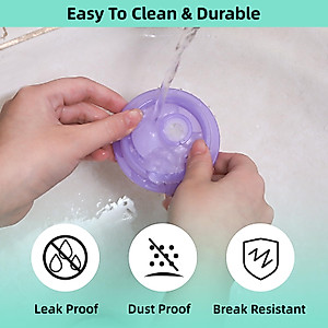 8 PackColorful Acrylic Lids for 16 oz Glass Cups, Spill Proof and Reusable Tumbler Replacement Lids, Suitable for Beer Cans, Water Cups and Glasses, Replacement Lids for Drinking Beer Glasses