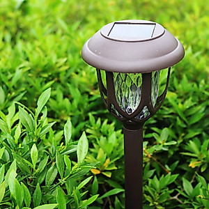 YYYC Solar Lights Outdoor Landscape Lights - Waterproof Solar Garden Lights, Warm White Solar Pathway Lights, Bright Outside Lights for Yard, Walkway, Lawn 6PCS
