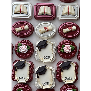 Mini Graduation Mold Graduation Cookie Cutters Graduation Cupcake Toppers Graduation Chocolate Candy Fondant Mold for Graduation Party Supplies