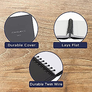 2022 Weekly & Monthly Planner by AT-A-GLANCE, 8-1/2" x 11", Large, Wirebound, DayMinder, Black (GC54507)