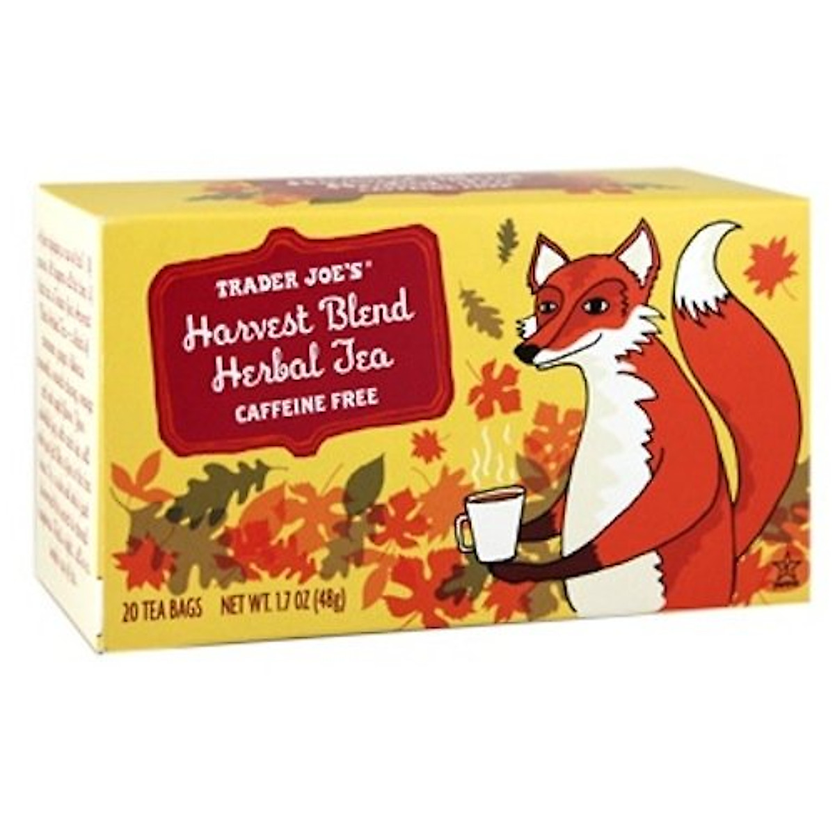 Trader Joe's Harvest Blend Herbal Tea Cafeeine Free 20 Tea Bags (Pack of 3)