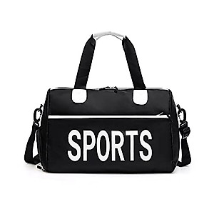 Sports Gym Bag with Wet Pocket & Shoes Compartment, Waterproof Shoulder Weekender Bag for Women and Men Swim Sports Travel Gym Bag Lightweight and easy Carry on