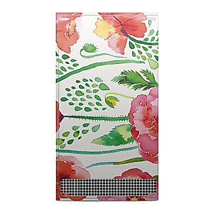 Head Case Designs Officially Licensed Ninola Red Flower Art Mix Matte Vinyl Sticker Gaming Skin Decal Cover Compatible with Xbox Series S Console and Controller Bundle