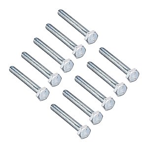 uxcell Hex Head Screw Bolts Carbon Steel 1/4"-20x2" Fastener Grade 5 UNC 10pcs