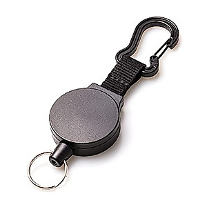 KEY-BAK MID6 Retractable Carabiner Keychain with 36" Retractable Cord, 6 oz. Retraction