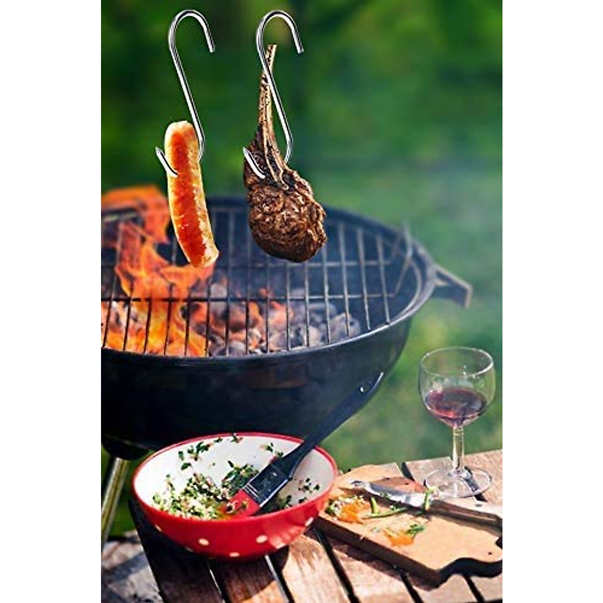 20Pcs 5 Inches Stainless Steel Butcher Hook, Stainless Steel Butcher Hooks for Meat Processing