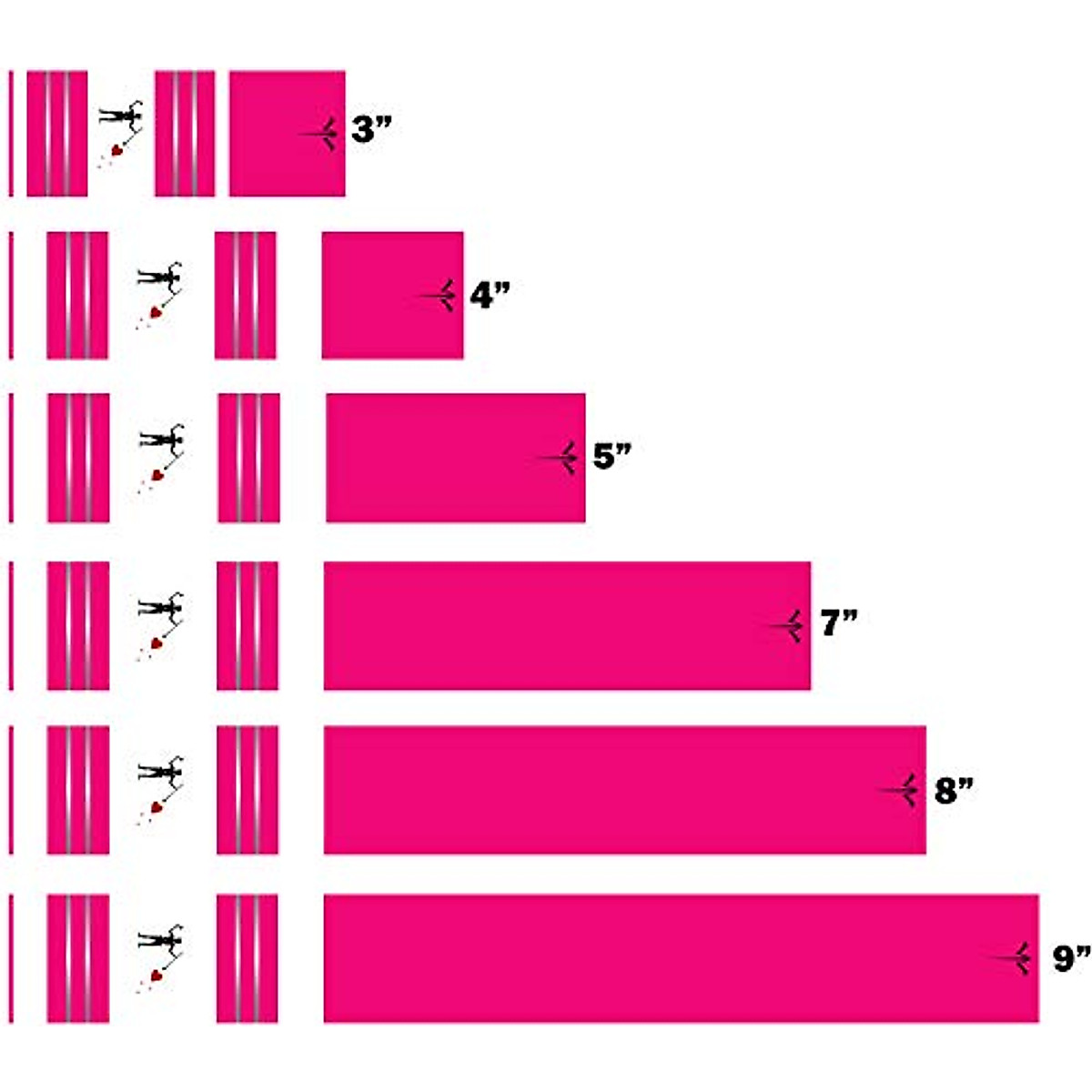 White Water Archery Non-Laminated Blackbeard's Pink Flag Pirate Traditional Arrow Wraps 15 Pc Choose Length Width (5.75)