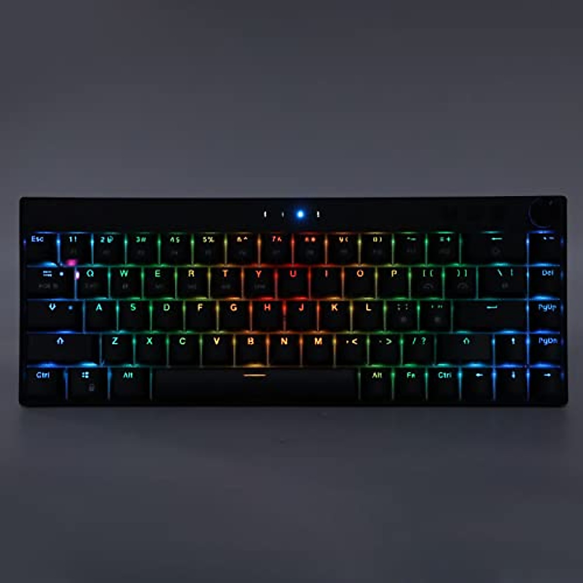 Garsentx Mechanical Gaming Keyboard with 2.4Gzh/BT/USB C Connection, 68 Keys Ergonomic Compact PC Wireless Keyboard with Hot Key RGB Backlit Light for Gaming Office (Red Shaft)