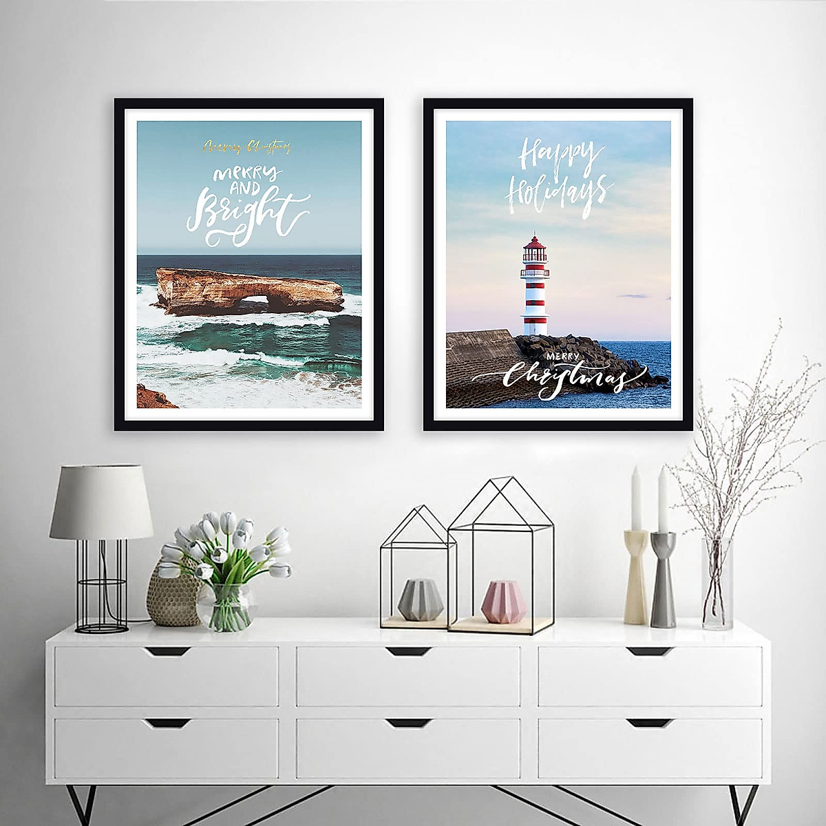 Bemaystar 2 Pack Diamond Art Painting Frames 16x20 - Pictures Frames Display 16x20in/40x50cm Photos without Mat or 14x18inch/35x45cm with Mat, Solid Wood Frame (Black)