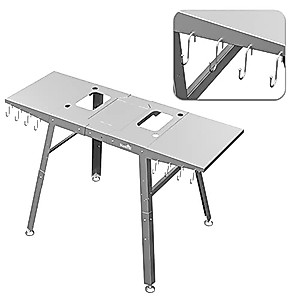 Stanbroil Universal Griddle Stand for Blackstone 17" or 22" Table Top Grill, Stainless Steel Griddle Table with Adjustable Legs and Shelf, Silver