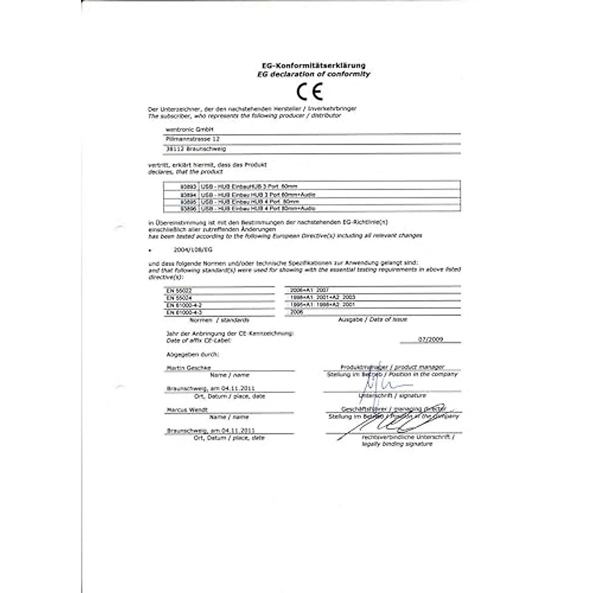 Goobay 93893 3 Port USB 2.0 Hi Speed in-Desk HUB