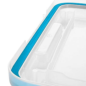 Sterilite 120 Quart Clear Plastic Wheeled Storage Container Box Bin with Air Tight Gasket Seal Latching Lid Long Term Organizing Solution, (6 Pack)