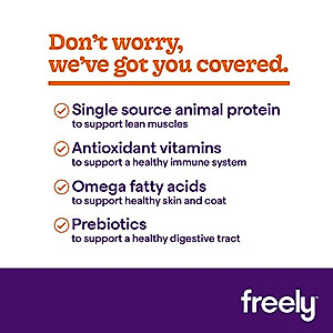 Freely Limited Ingredient Diet, Natural Cat Food Grain Free Dry Cat Food, Rabbit Recipe, 3lb bag