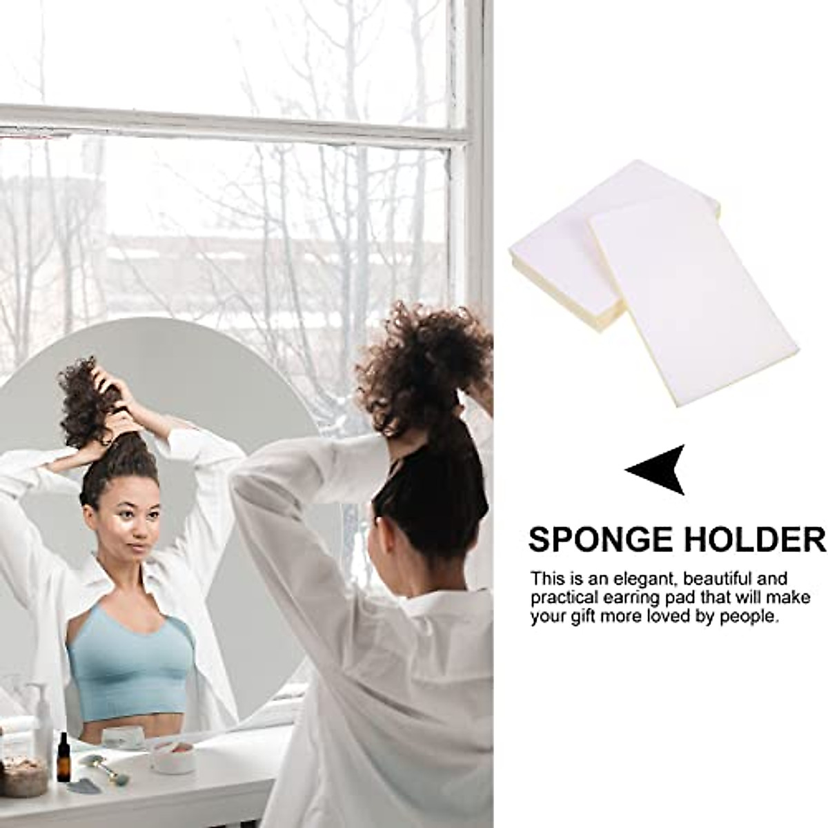 Cabilock 4pcs Box jewelry box pad jewelry tray insert showcase dsiplay insert jewelry display for selling jewelry showcase pads jewelry insert pad foam insert jewelry rack white sponge ring