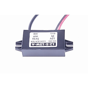 KNACRO DC-DC 12V to 5V 3A Step-Down Power Supply Module Car Power Converter Module A Type USB Female Output Port Over-Temperature Over-Current Short Circuit Protection