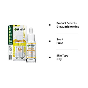 Garnier Skin Naturals Glow and Anti-dark spots Brightening Serum, 30ml