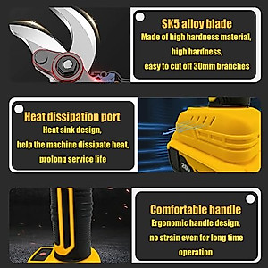 Electric Pruning Shears for Dewalt 20V Battery - PEDONY 1.2 Inch (30mm) Cutting Diameter Cordless Electric Pruners for Tree Branch, Replacement Blade Set (Tool Only)