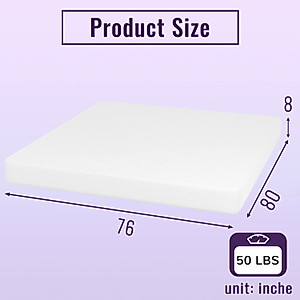 PayLessHere Memory Foam Mattress Cooling Gel Bamboo Charcoal Infused Mattress 8 inch Mattress CertiPUR-US Certified Breathable Bed Mattress Pressure Relief,Fiberglass Free,White King