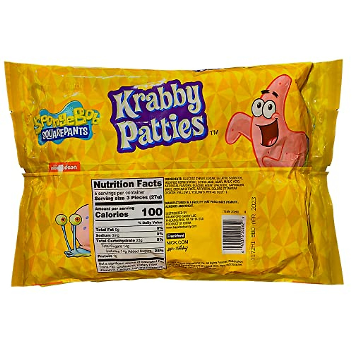 Frankford SpongeBob SquarePants Krabby Patties Gummy Candy, 5.7 oz Bag