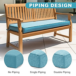 FRZVXCW Custom Bench Cushion, Indoor Furniture Window Seat Cushion with Non-Slip Bottom, Bench Cushions Custom Size, Bench Pad Cushion, Custom Outdoor Cushions, Optional Waterproof Addition Piping