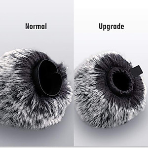 Mic Windscreen Cover Pop Filter Compatible with Blue Yeti Nano,ChromLives Furry Windscreen Cover + Mic Foam Wind Cover Compatible with Yeti Nano (Furry & Foam Combo 2Pack)