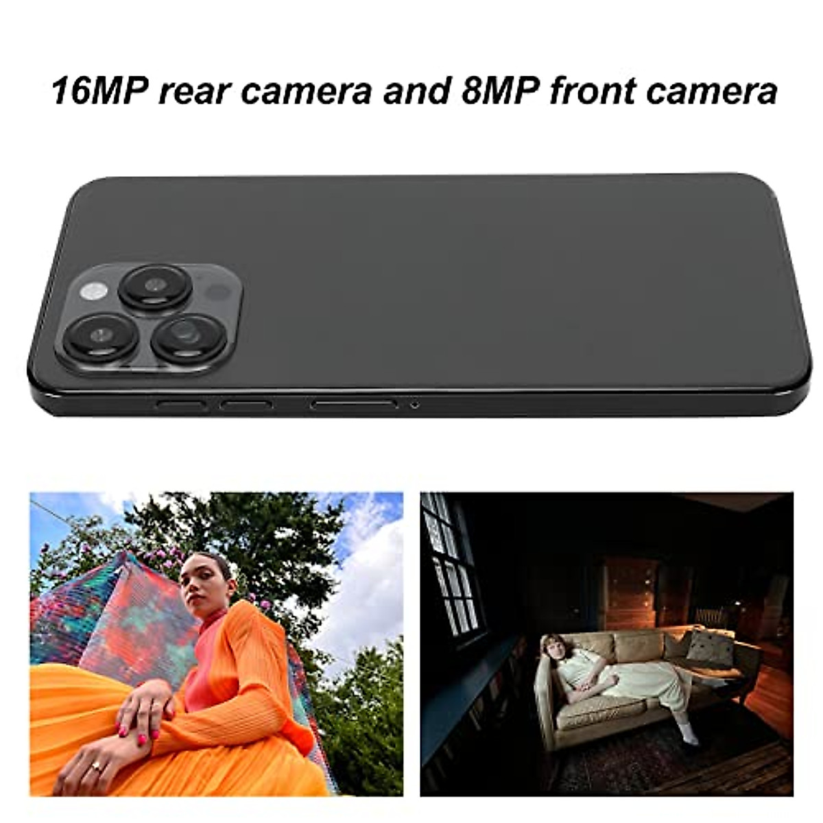 Heayzoki I13 Pro Max Unlocked Cell Phone, 6.3 Inch Smartphone for Android 8.0, Face Unlock 1GB 8GB 2900mAh Battery Front 2MP Rear 5MP(Black)