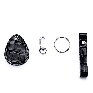 Temvue Access Card Holder RFID Key Fob Bag Key Chains NFC Smart Key Tag Card RFID Pod ID card protector common access card cover (Black)