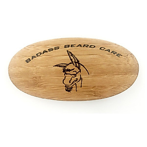 Badass Beard Care Beard Brush for Men - 100% Pure Boars Hair Bristles, Lightweight Bamboo Handle, Perfect Size for a Beard