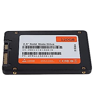 PUSOKEI Extreme Portable SSD, Upgrade PC or Laptop Memory and Storage, External Solid State Drive, 2.5in Auto Identification for Sata SSD for Desktop Computers, Notebook(120GB)