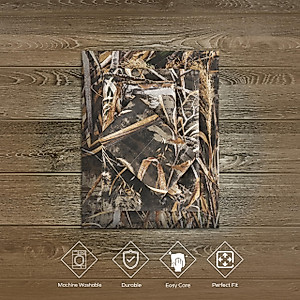 VISI-ONE Realtree Max-5 Camouflage Bed Sheets - 4 Piece Camo Bedding King - Premium Polycotton Hunting Sheet Set - Machine Washable Outdoor Bedding Set (King Size)