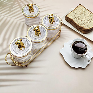 jinsongdafa Metal tray Snack candies tank with cover,3 Removable Snack candies tank tray, For Food Dispenser, Biscuit jar, Airtight jar, Snack, Jewelry Storage, candies, and Condiments White