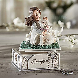 1st Reconciliation Gifts Girl's Lamb of God Decorative Keepsake Rosary Box, 4 1/2 Inch