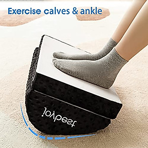 Foot Rest for Under Desk at Work ,Adjustable Memory Foam Desk Foot Rest, Ergonomic Teardrop Curved Design Office Footrest for Blood Circulation of Legs to Relieve Lumbar, Back, Knee Pain