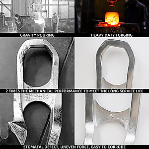 Dasbecan Heavy Daty Front Left & Right Black Tow Hooks Compatible with Ram 1500 2019 2020 2021 2022 Replaces# 82215268AB 68272945AB 68272944AB