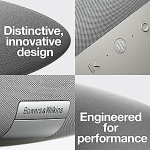 Bowers & Wilkins Zeppelin Wireless Speaker, Iconic Design, 5 Drivers including Subwoofer, Wireless Streaming via Bluetooth, Alexa Built-in, AirPlay & Spotify Connect, Multiroom Support, Pearl Grey