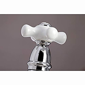 Kingston Brass KS3271PXBS Restoration Bridge Kitchen Faucet, Polished Chrome