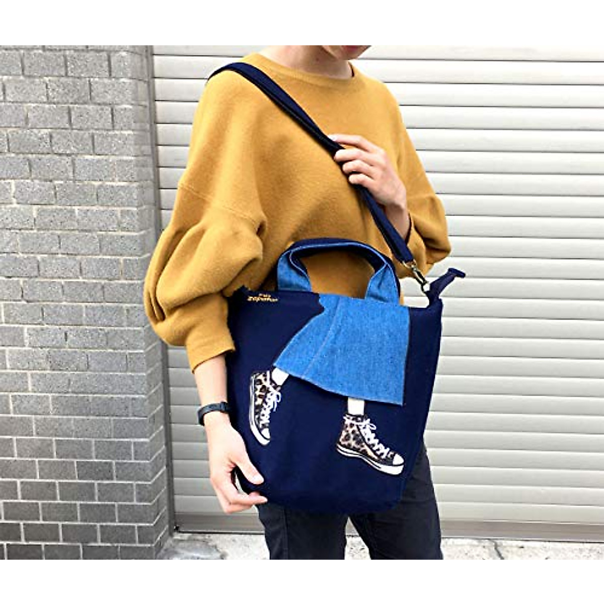 Mis Zapatos 3way Backpack Shoulder Handbag Tote Bag (Khaki)