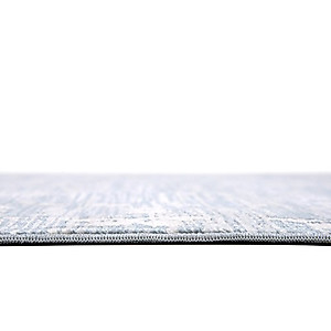 Unique Loom Paris Collection Area Rug - Birch (8' Square, Blue/ Beige)