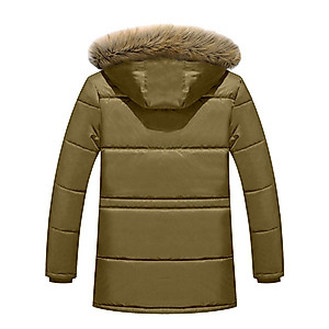 Teresamoon Men Winter Warm Hooded Zipped Thick Solid Fleece Coat Cotton-padded jacket (Most Wished & Gift Ideas)