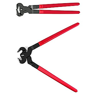 QWORK Hoof Nipper, 14" Heavy Duty Farrier Nippers with Plastic Grip, 1 Pack