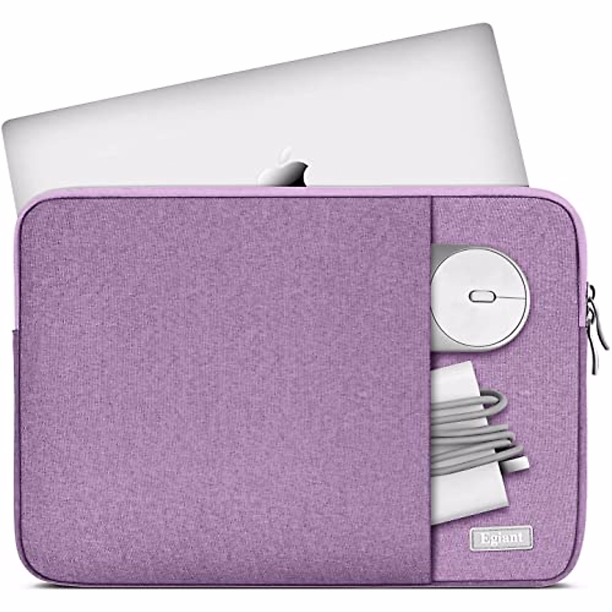 Egiant Laptop Sleeve 14-Inch,Water-Resistant Protective Fabric Case Compatible for HP Lenovo Acer Asus Dell 1 Chromebook Notebook, 14 Inch Computer Carrying Case with Accessory Pocket,Purple
