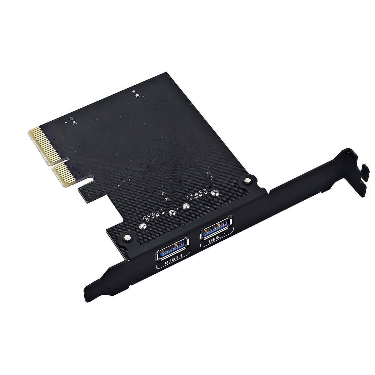 TOTOVIN PCI-E PCI Express to USB 3.1 Gen 2 (10 Gbps) Type A+Type C Expansion Card Asmedia Chipset for Windows 7/8/8.1/10/Linux Kernel (Type A+Type C)