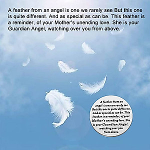 TIIMG Guardian Angel Memorial Keychain (Silver, Loss of Mother/Father Gift)