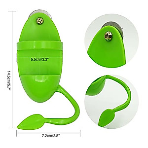 PAULOZYN 2PCS Bird Cuttlebone Stand Holder Feeding Cup Rack Birdcage Accessories with Perches Supplies Fruit Vegetable Storage for Budgies Parakeet Cockatiel Conure Lovebird Finches, Green