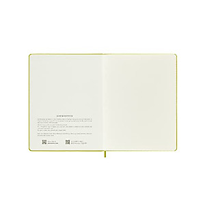 Moleskine Classic Notebook, Hard Cover, XL (7.5" x 9.5") Ruled/Lined, Hay Yellow (Silk), 192 Pages
