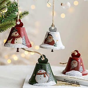 5pcs Christmas Bell, Christmas Jingle Bell Hanging Decoration for Home Garden Christmas Tree Decor(Size:8x8cm)